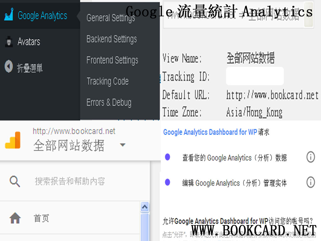 WordPress之流量統計分析Google Analytics – BOOKCARD.NET