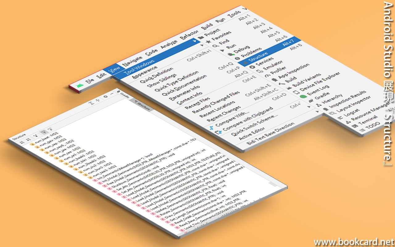 Android Studio 展現『Structure』 – BOOKCARD.NET