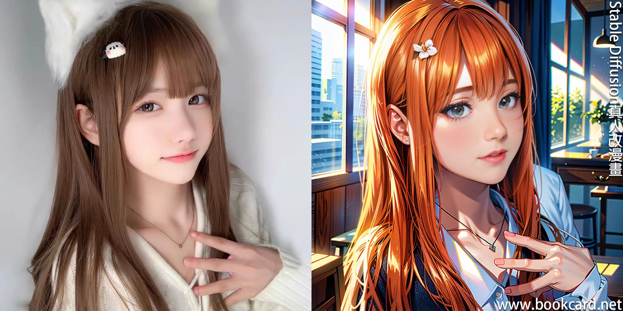 Stable Diffusion真人改漫畫 – BOOKCARD.NET