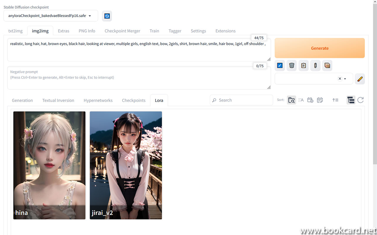 Stable Diffusion-LoRA模型 – BOOKCARD.NET