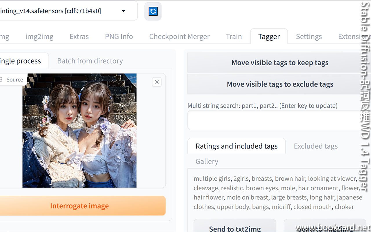 Stable Diffusion-咒詞反推WD 1.4 Tagger – BOOKCARD.NET