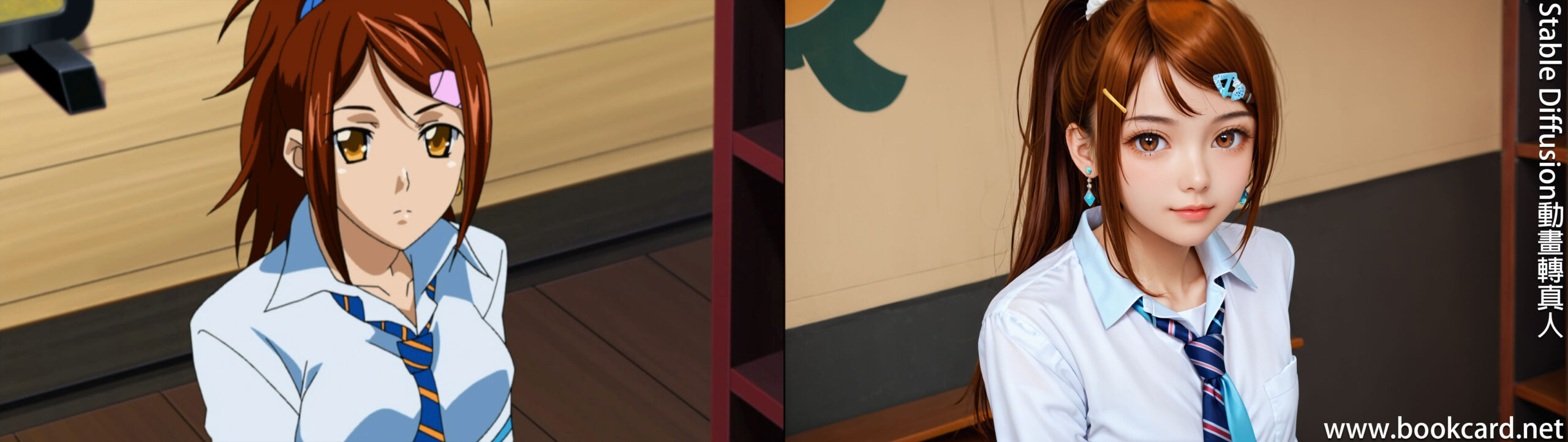 Stable Diffusion動畫轉真人 – BOOKCARD.NET